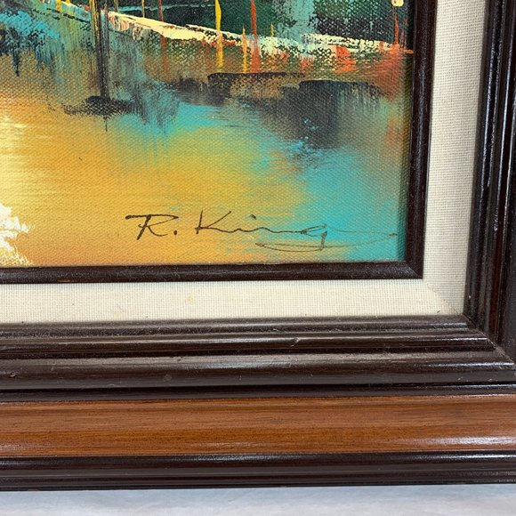 Vintage | Wall Decor | Vintage R King Oil Painting On Canvas | Poshmark